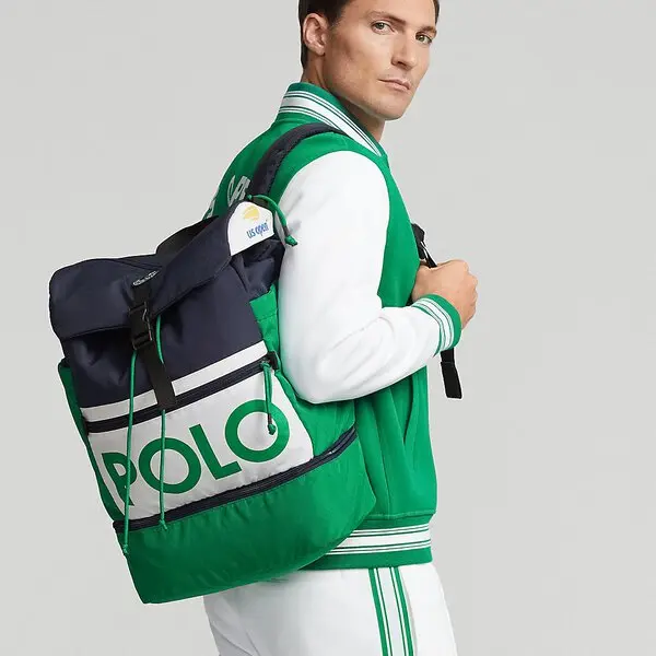 Ralph Lauren Us Open Roll-Top Backpack - Refined Navy Multi